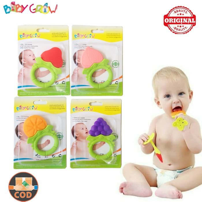 Jual Baby Grow Teether Fruit Gigitan Bayi Berbentuk Buah BPA Free ...