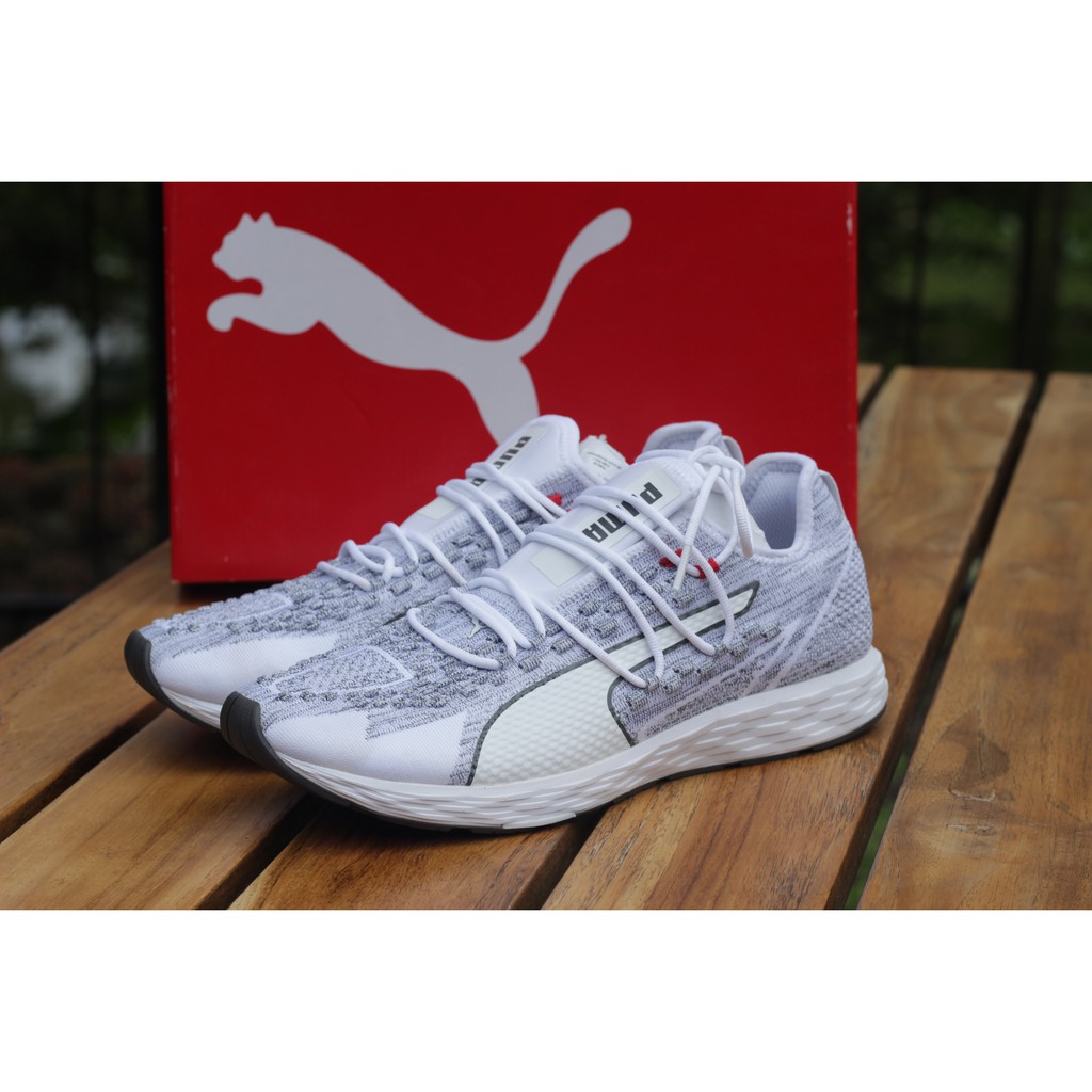 Jual Sepatu PUMA Speed Racer - White-Iron Gate | Shopee Indonesia