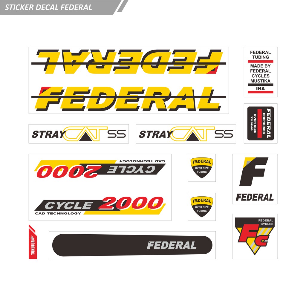 Jual STIKER DECAL SEPEDA FEDERAL STRAY CAT MODEL 3 | Shopee Indonesia