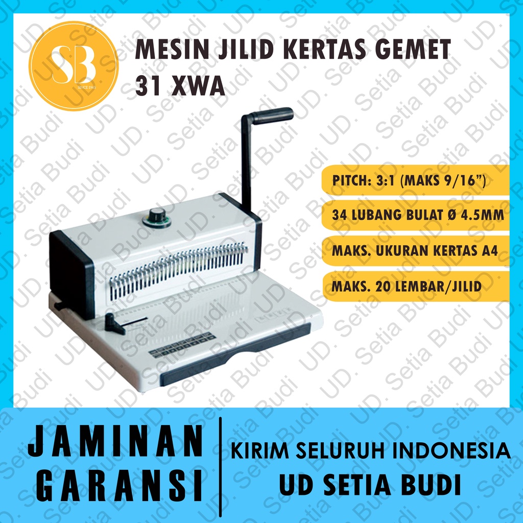 Jual Mesin Jilid GEMET 31 XWA 3:1 A4 Binding Machine 31XWA | Shopee ...