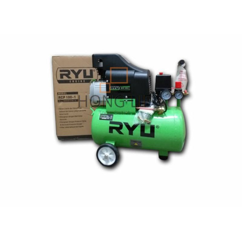 Jual RYU RCP100-1 RCP 100-1 Kompresor 1 HP 1HP 24 Liter Portable Compressor | Shopee Indonesia