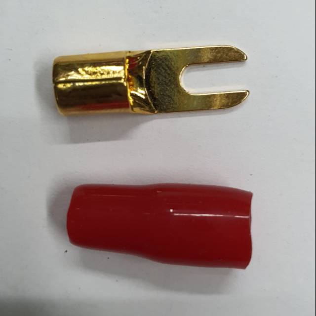 Jual Skun Kabel / Sepatu Kabel model U Gold Plated ukuran 8 AWG 12 AWG ...