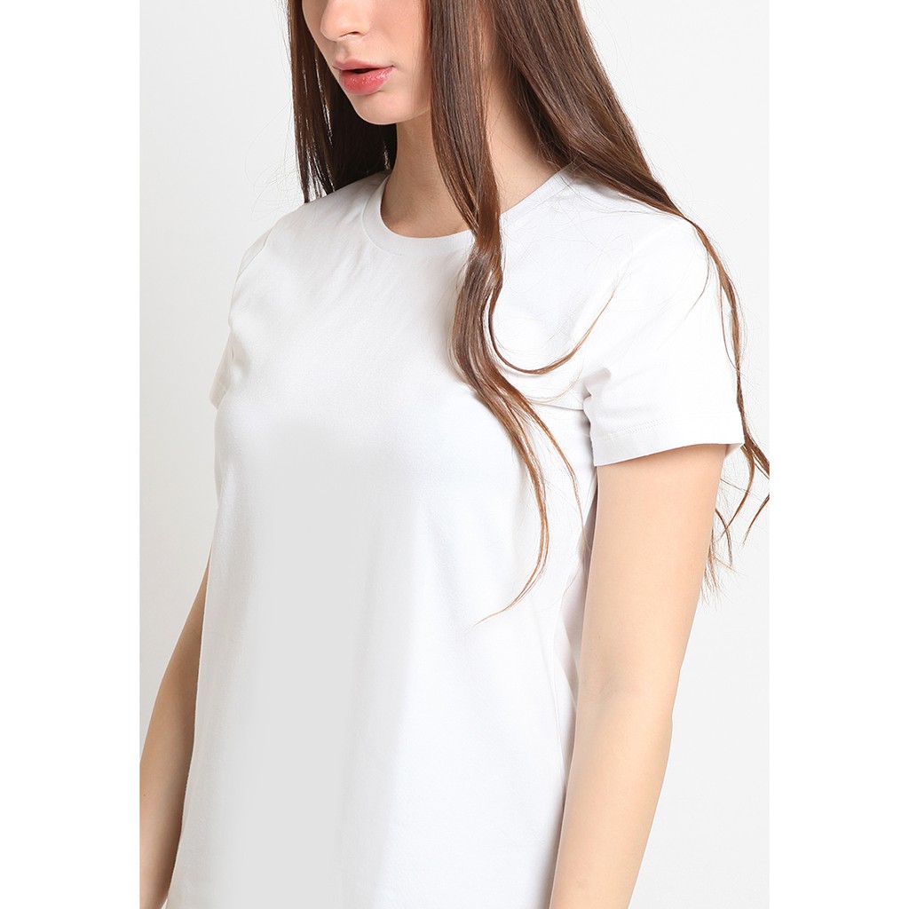 Jual Executive Basic Round Neck Cotton T-Shirt Off White | Shopee Indonesia