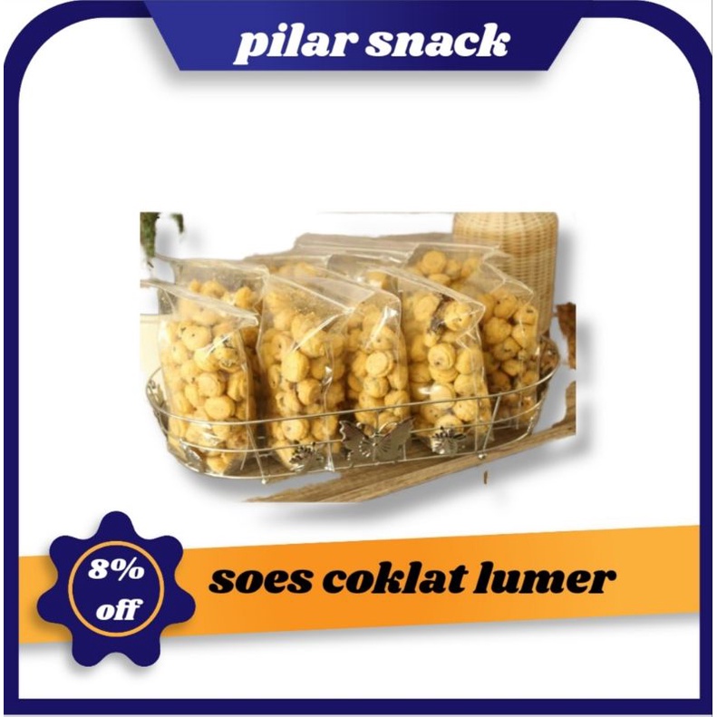 Jual Cemilan kue kering soes coklat lumer kemasan pouch 100grm | Shopee ...