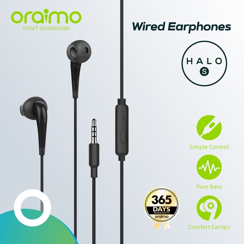 Jual Oraimo Headset / In-Ear / Handsfree dengan Mic Universal 3.5mm IOS ...