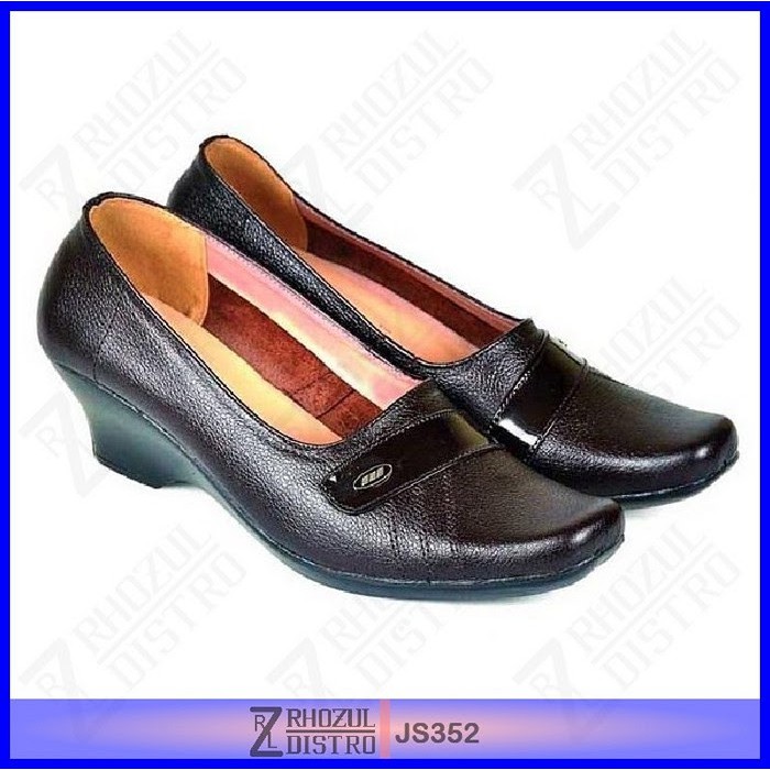 Jual Sepatu Formal High Heels Wanita COKLAT KULIT JS352 | Shopee Indonesia