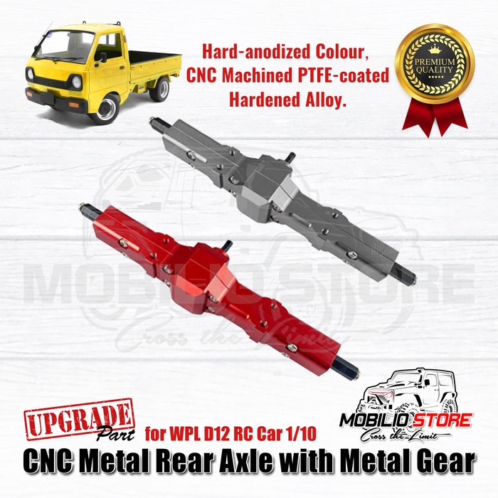 Jual High Quality CNC Metal Rear Axle with Metal Gear for WPL D12 ...