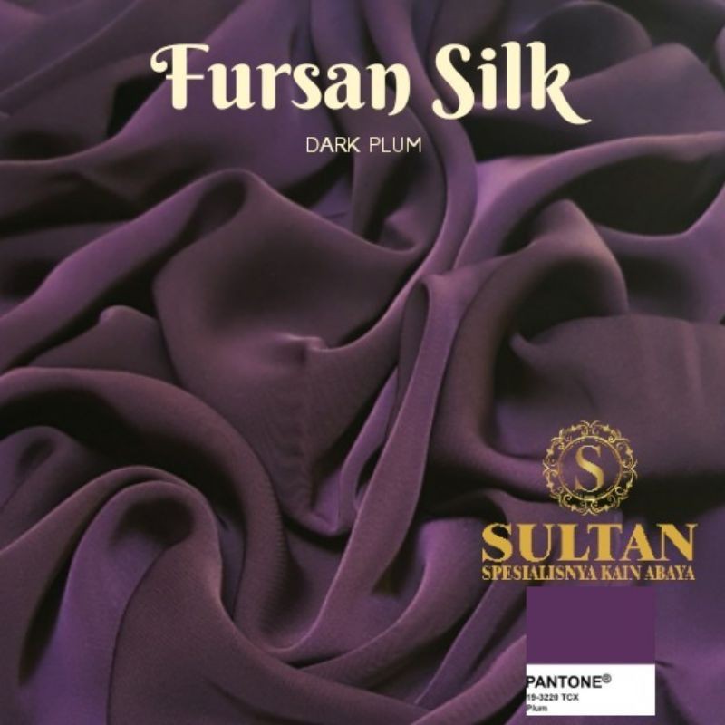 Jual Kain Abaya Sultan - Embos Marble Dark Plum Fursan Silk - 50 Cm ...