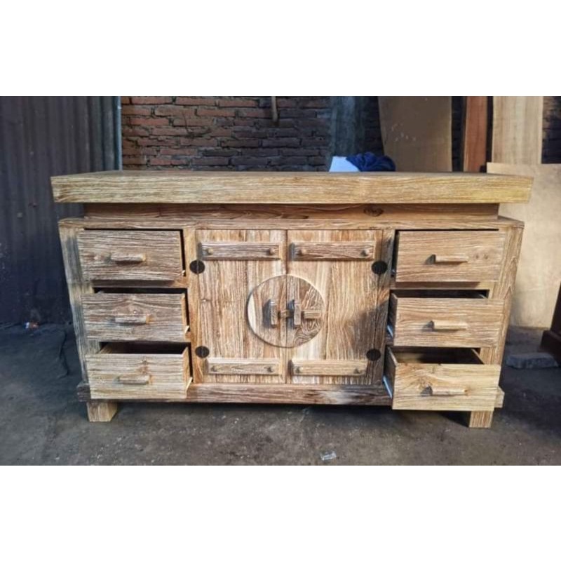 Jual kabinet kayu jati clasic 150 cm | Shopee Indonesia