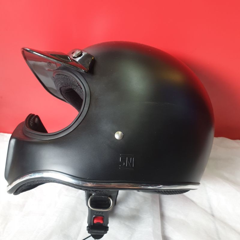 Jual Helm cakil hbc polos hitam doff lis krom ( ongkir 1 kg ) | Shopee ...