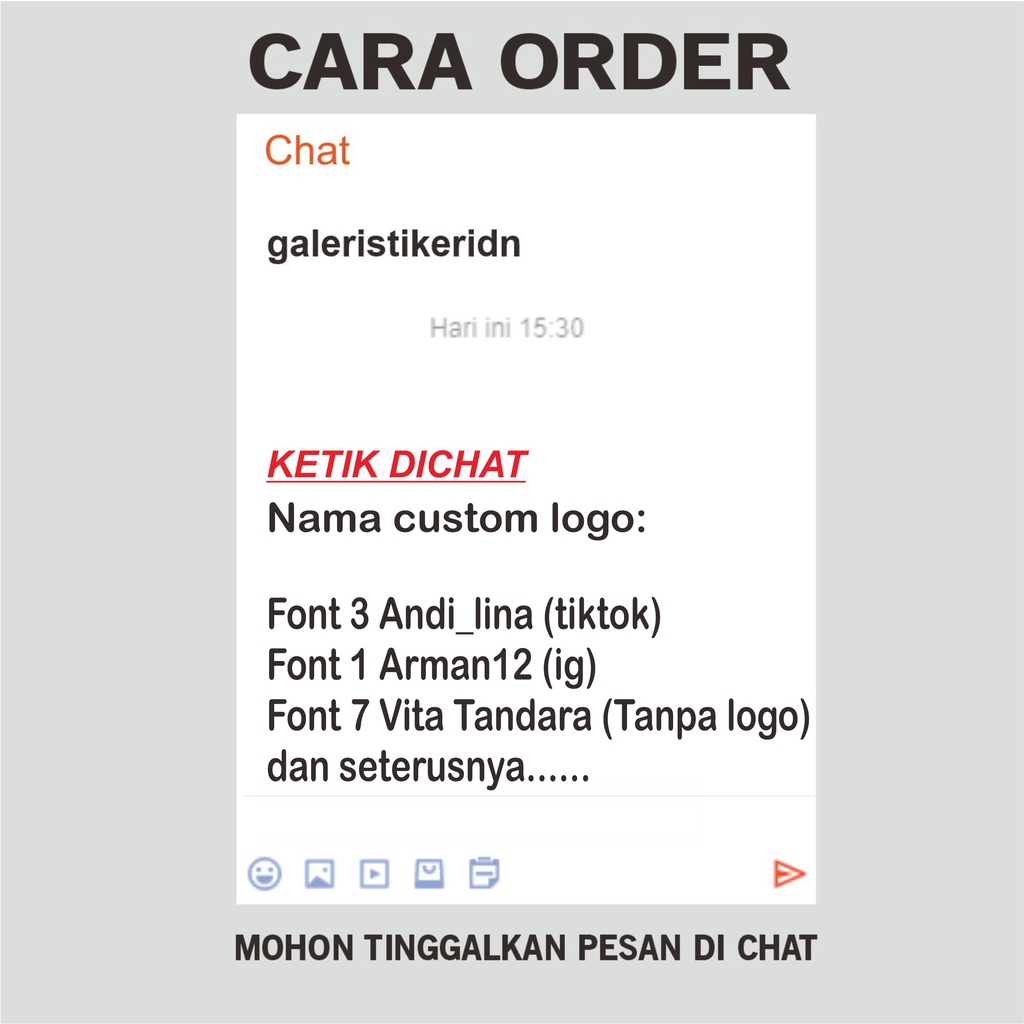 Jual Stiker nama custom logo hologram waterprof stiker nama viral ...