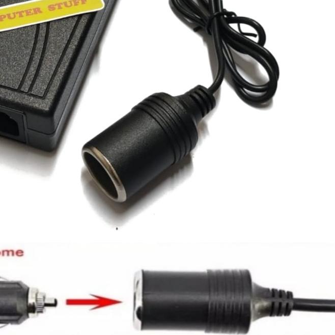 Jual Converter Adapter Colokan Mobil Vacum Cleaner AC/DC 220V AC To 12V ...