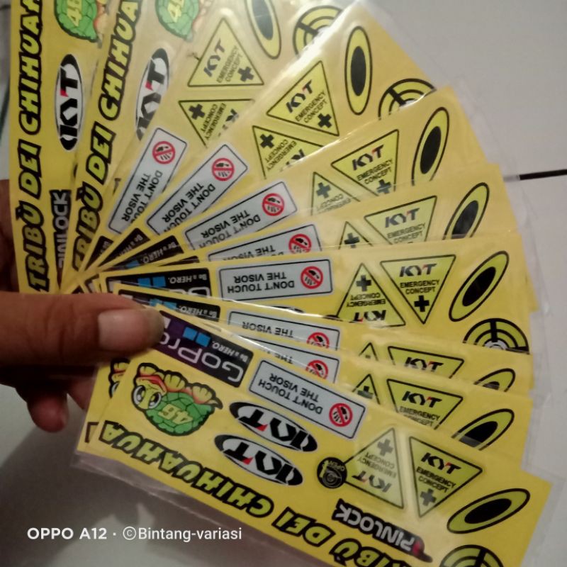 Jual stiker kaca helm stiker warning kaca helm | Shopee Indonesia