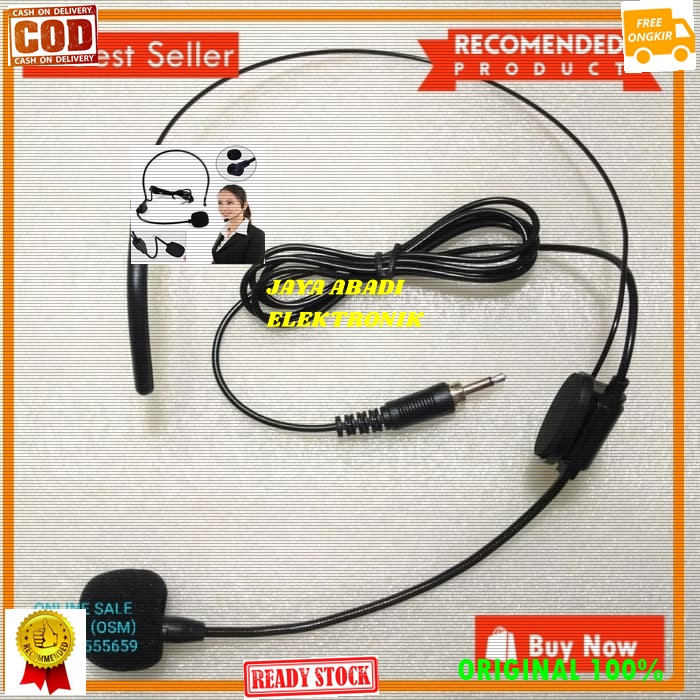 Jual G153 ORIGINAL MIC HEADSET DRAT 3.5MM MIK BANDO MICROPHONE HF CLIP ...