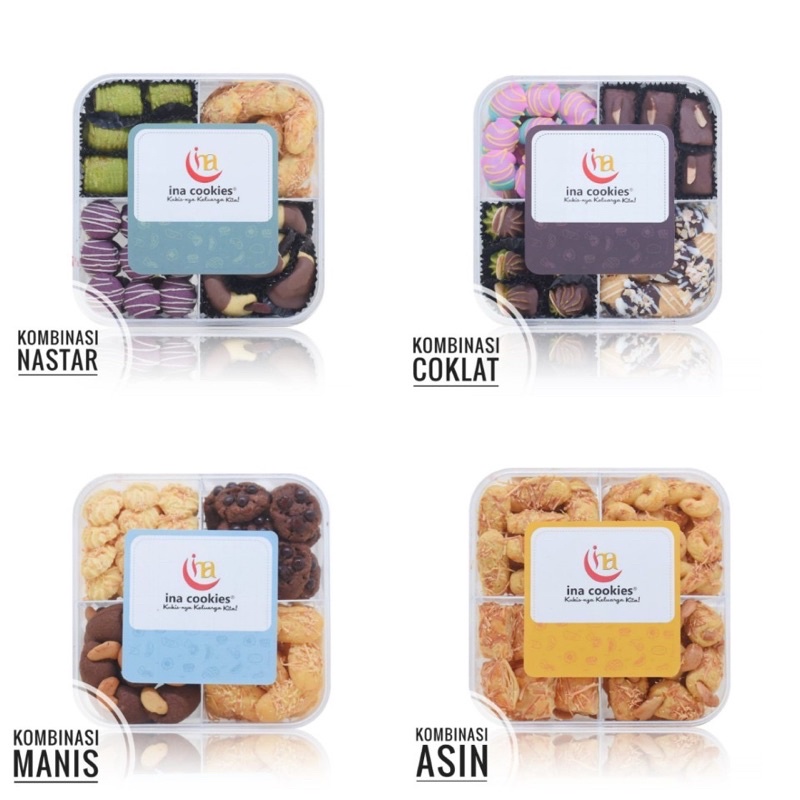 Jual INA COOKIES KOMBINASI 4 VARIAN MIX NASTAR COKLAT MANIS ASIN ...