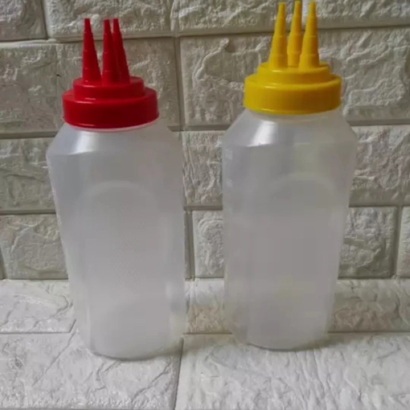 Jual Botol Dispenser Saos Tomat 3 Lubang 800ml Takuma / Botol ...