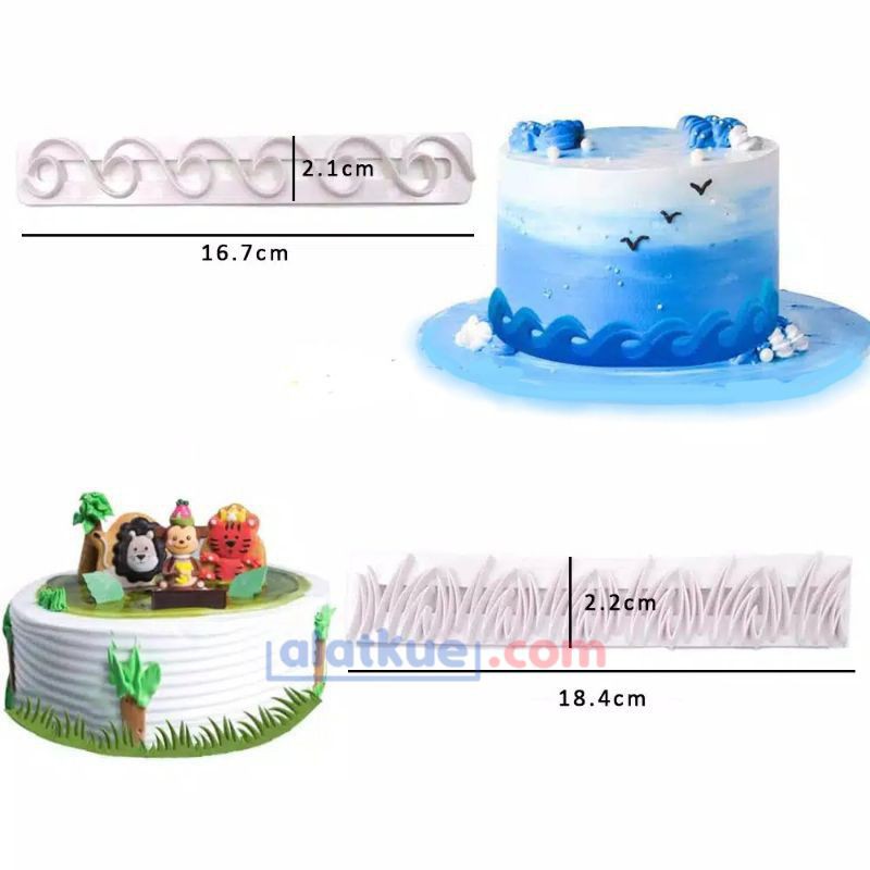 Jual Cetakan Fondant Clay Rumput Api Ombak Lelehan Es Alat Dekorasi Kue ...