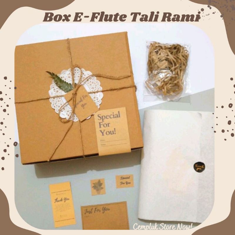 Jual (BDTR) BOX EFLUTE / GIFT BOX KOSONG / BOX HAMPERS TALI RAMI (WITH ...