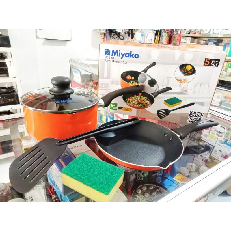 Jual PANCI MASAK MIYAKO MCS-51 SATU SET ISI LIMA PIECES | Shopee Indonesia