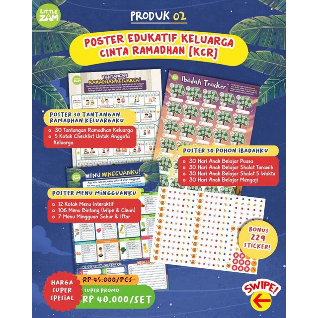 Jual Little Zam - Poster Keluarga Cinta Ramadhan (KCR) | Shopee Indonesia
