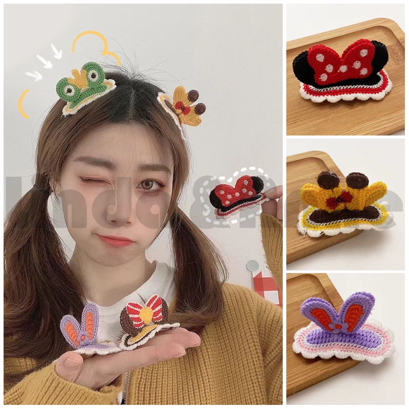 Jual Jepit Rambut Rajut Lucu Model Telinga Hewan Aksesoris Fashion ...