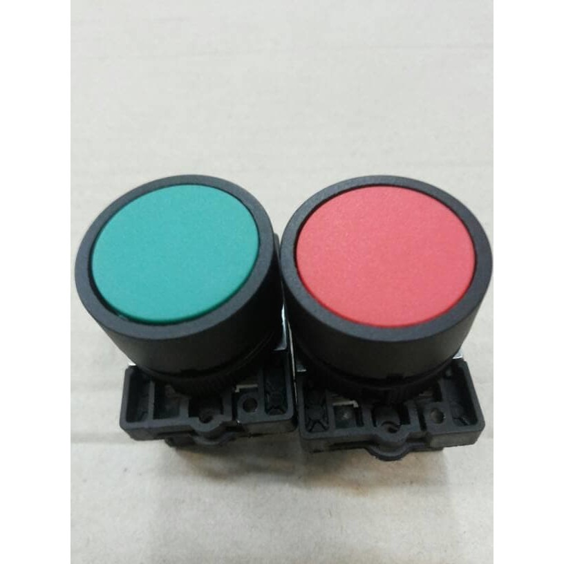 Jual TOMBOL PUSH BUTTON LB2 LARKIN 22mm merah / hijau PANEL BOX ...