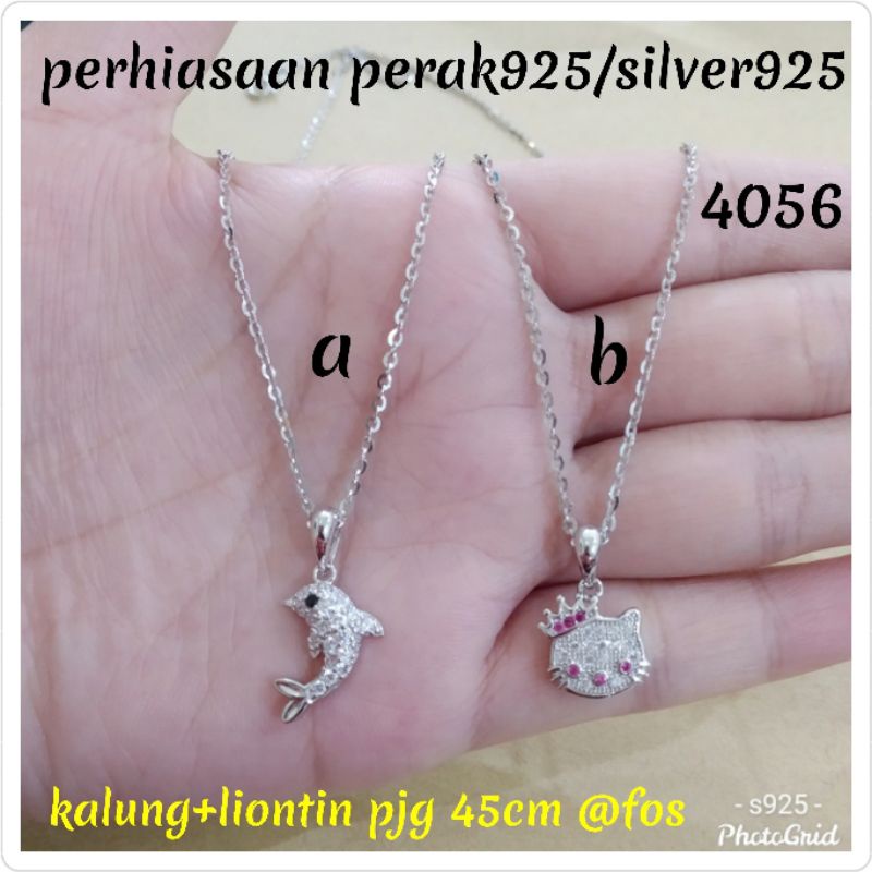 Jual KALUNG NORI UKIR LIONTIN DOLPIN DAN HK PERAK 925 LAPIS EMAS PUTIH 4056 ok. | Shopee Indonesia