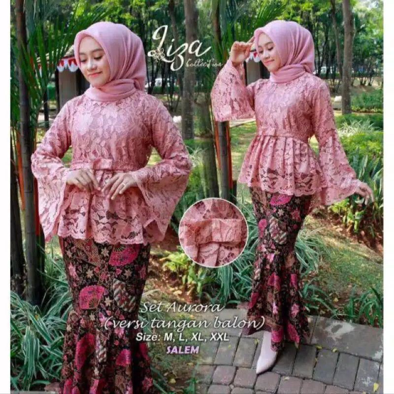 Jual NEW KEBAYA AURORA TANGAN BALON/ TANGAN BALON BROKAT CANTIK/ KEBAYA MODERN | Shopee Indonesia