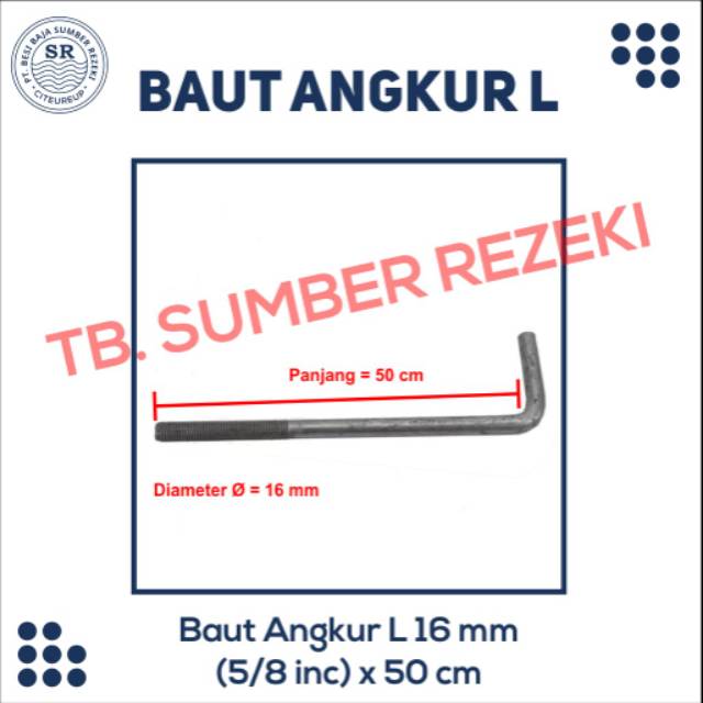 Jual ANGKUR 16 MM (5/8 INC) X 50 CM | Shopee Indonesia