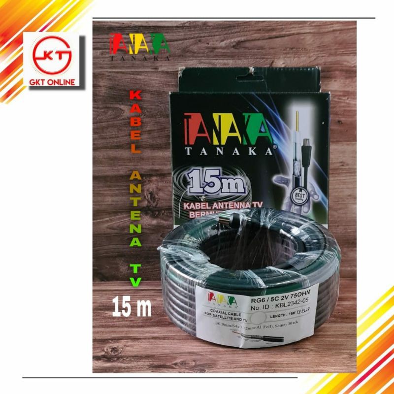 Jual Kabel Antena TV 15 Meter Tanaka / Kabel Atena 15 m | Shopee Indonesia