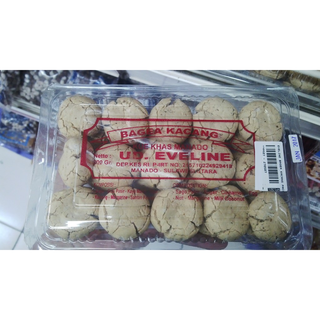 Jual Eveline Bagea Kacang Kotak Mika Kecil ( Ole - Ole / Jajanan ...