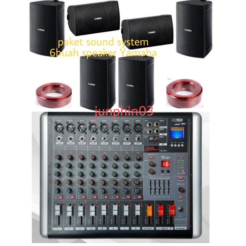 Jual paket sound system Cafe restoran kantor dll 6titik speaker yamaha ...