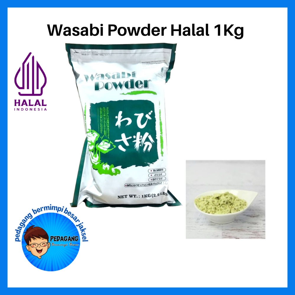Jual Wasabi Powder Halal 1Kg | Wasabi Bubuk Halal 1Kg | Shopee Indonesia