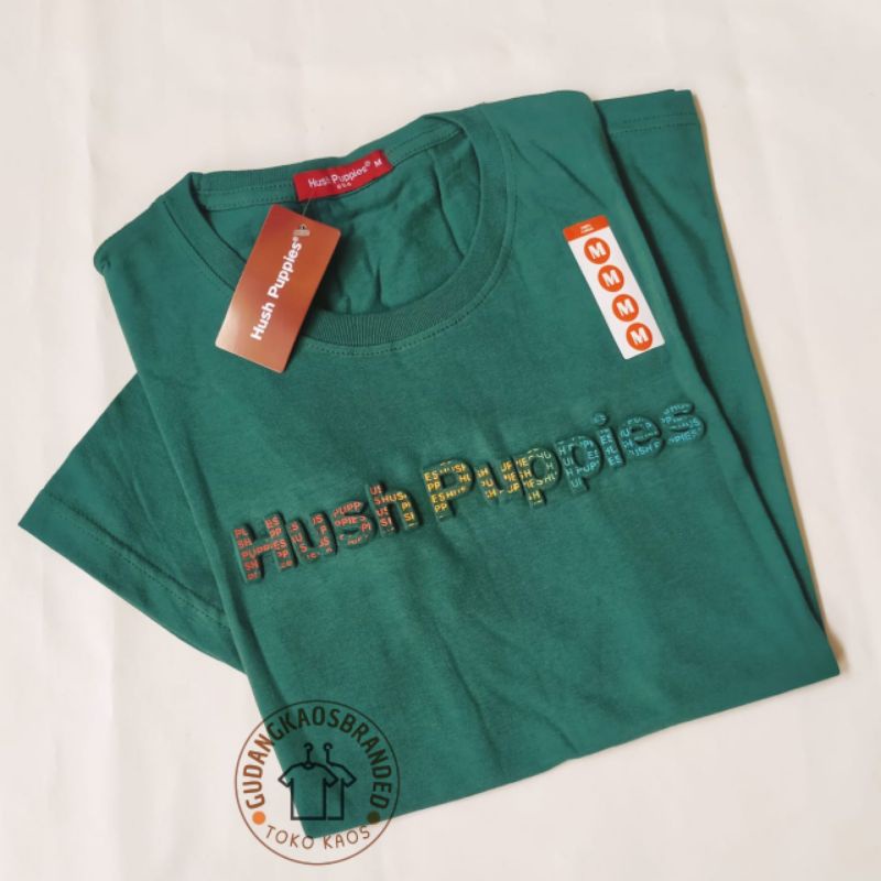 Jual kaos hush puppies lengan pendek embos flocking | Shopee Indonesia