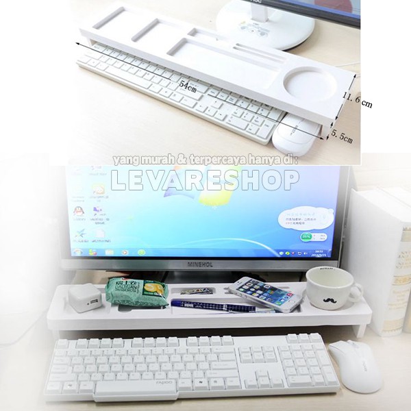 Jual Keyboard Storage / Rak Mini Keyboard (White) | Shopee Indonesia