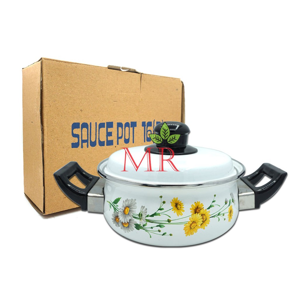 Jual Panci Enamel Souce Pot 16 cm | Shopee Indonesia