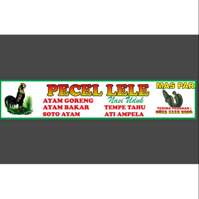 Jual Spanduk Pecel Lele kain Textile 600x100cm | Shopee Indonesia