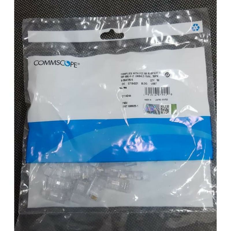 Jual RJ45 Connector Cat.5e comscope(Konektor RJ45 Cat.5e comscope ...