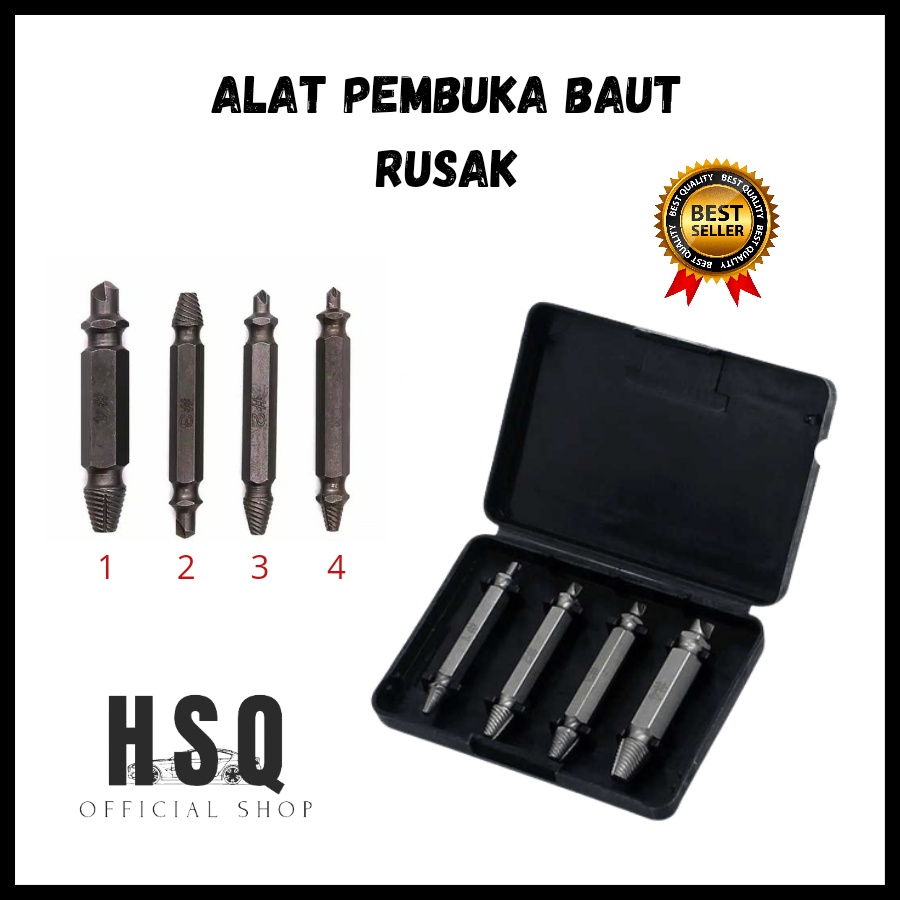Jual Alat Pembuka Baut Rusak Screw Extractor Broken Stripped Screw ...