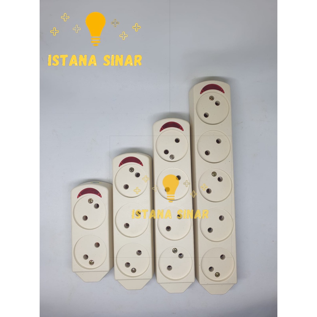 Jual Stop Kontak Lampu Meiko 2 3 4 5 Lubang Terminal Kuningan / Colokan listrik | Shopee Indonesia