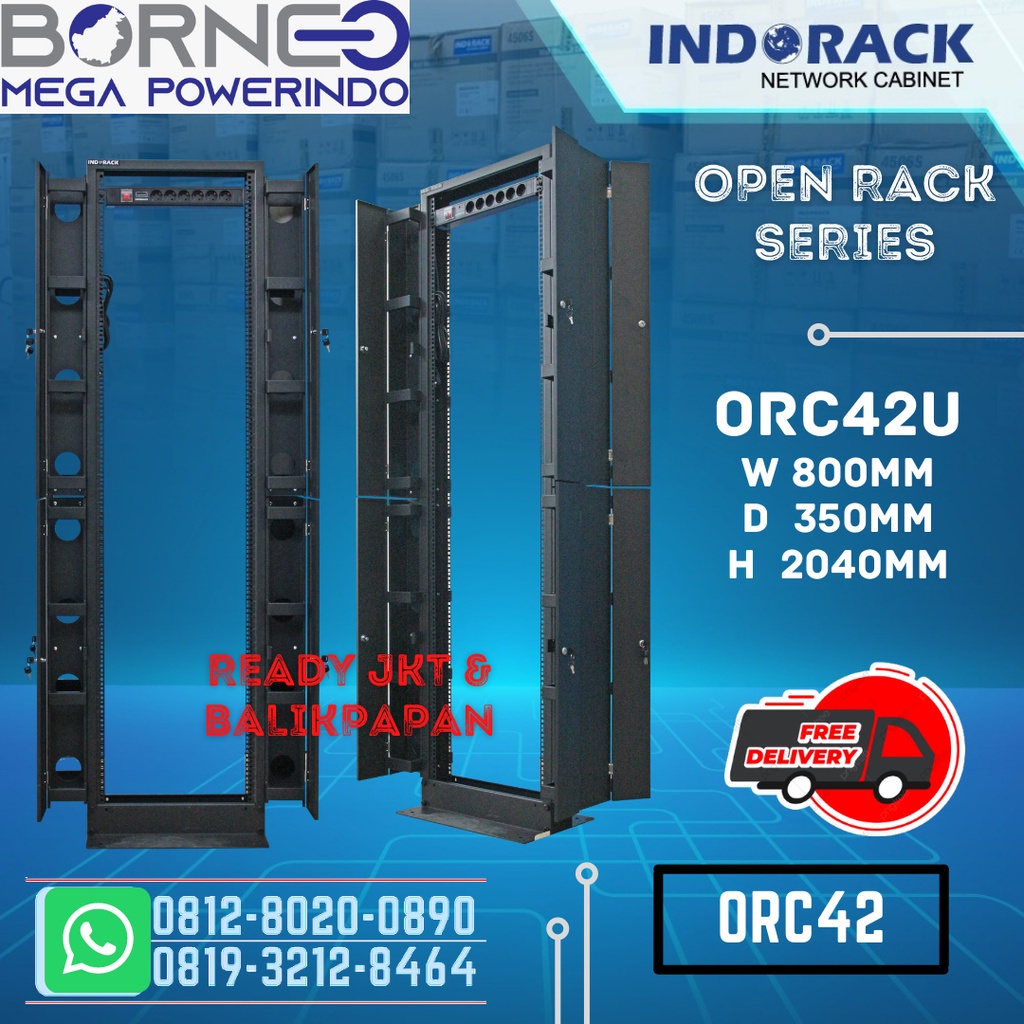 Jual OPEN RACK CYBER INDORACK ORC42 42U 19 INCH - RAK SERVER | Shopee ...