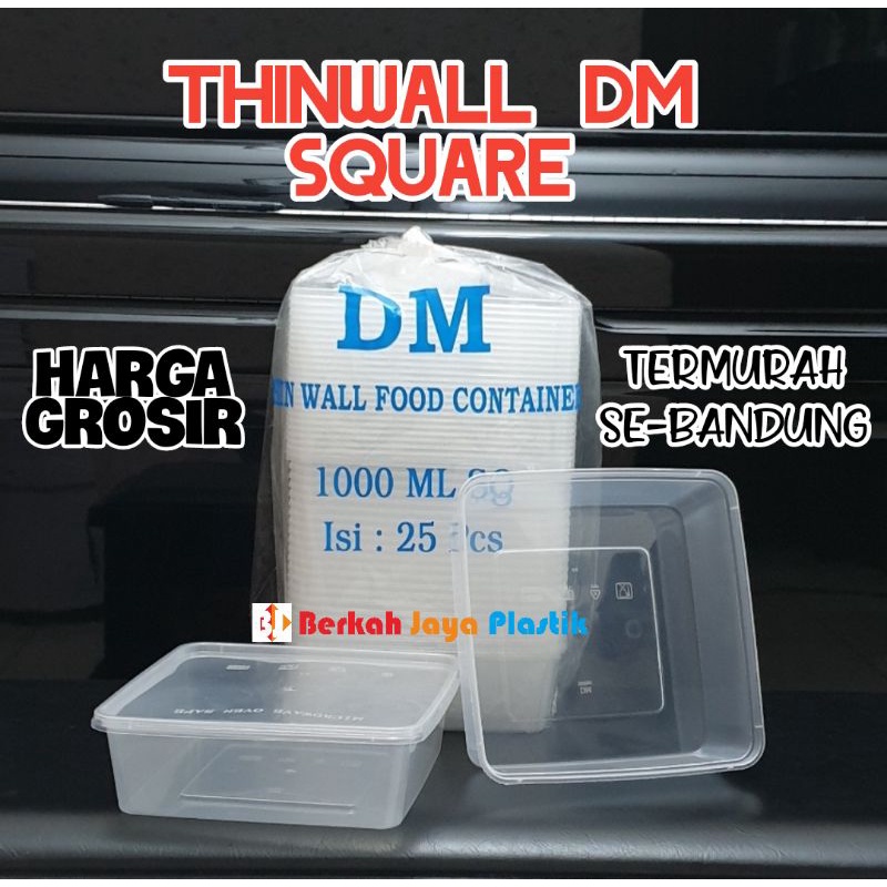 Jual Thinwall DM 1000ml SQ Square Kotak | Shopee Indonesia