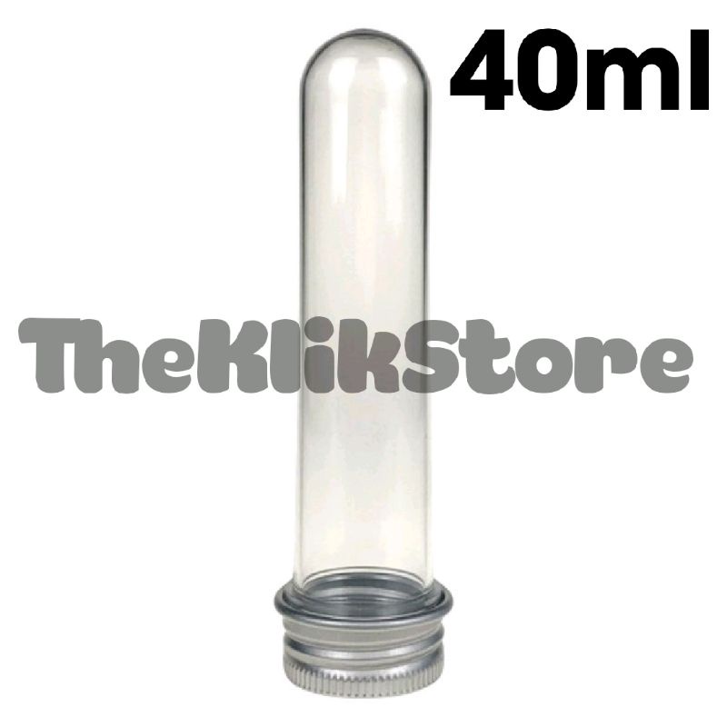 Jual 40ml Plastic Test Tube Bottle Aluminium Cap Botol Plastik Tabung ...