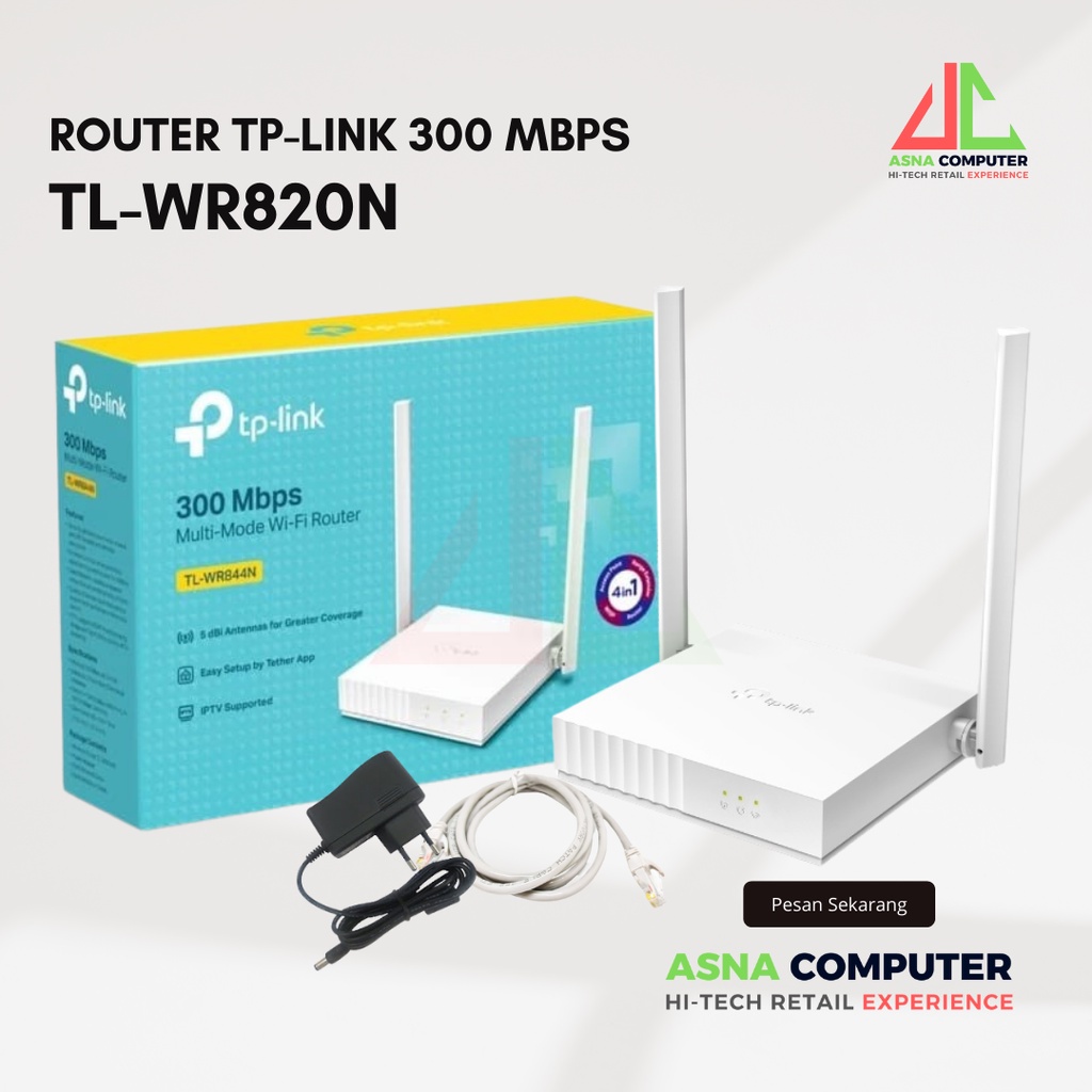 Jual Router Wifi TP LINK WR820N 300Mbps Wireless Extender 2 Antena Lan ...