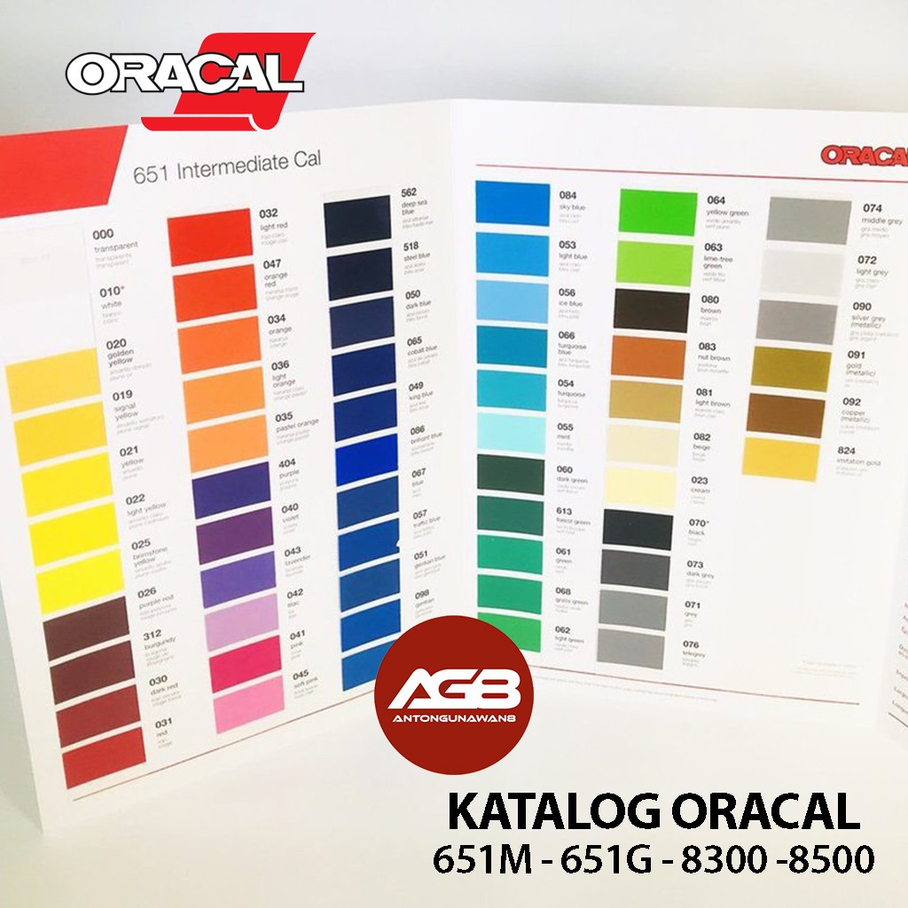 Jual BUKU KATALOG Sticker ORACAL 651G 651M 8300 8500 | Shopee Indonesia