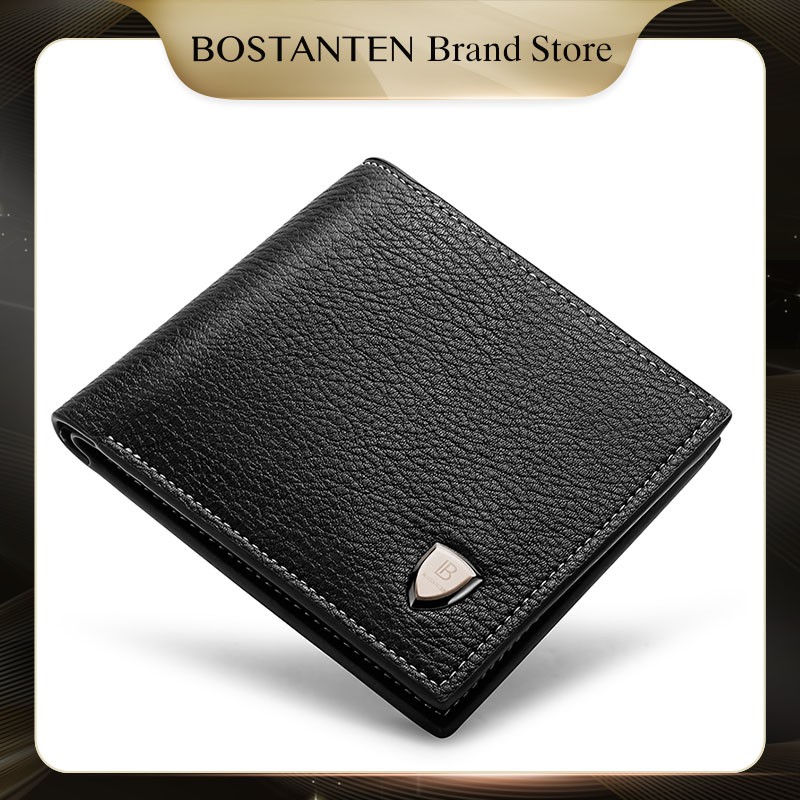 Jual BOSTANTEN Dompet Lipat Pria Kulit PU Dengan Berbagai Motif Hitam ...
