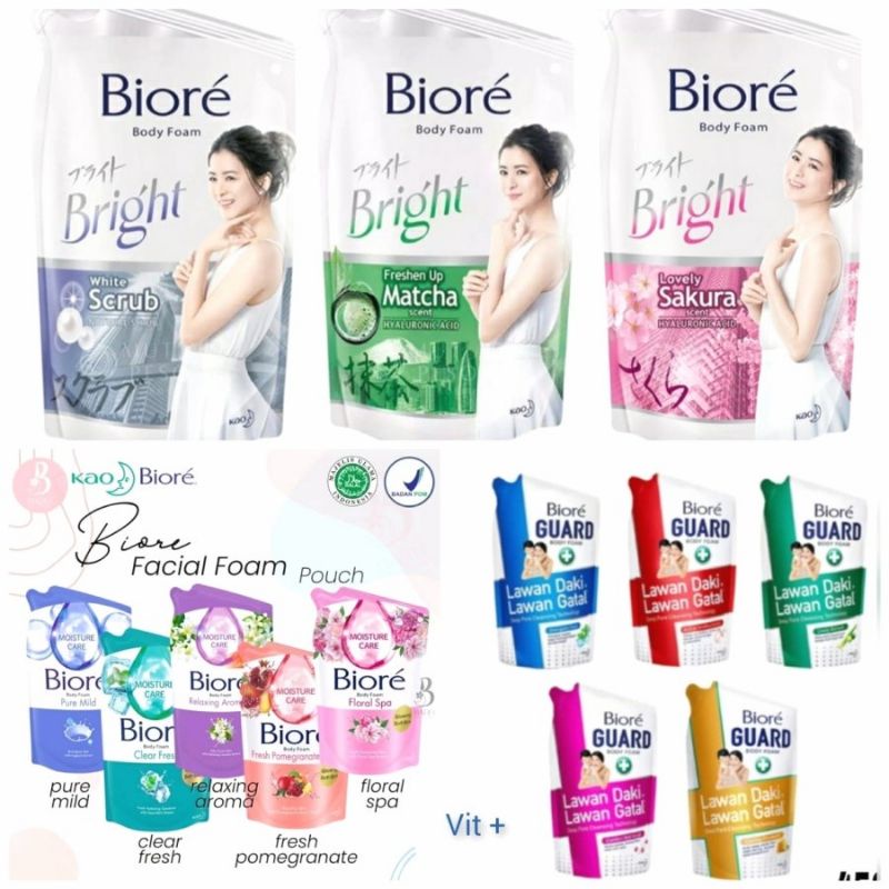 Jual BIORÉ Body Wash 400ml / 380ml Bright Series - Guard Series - All ...