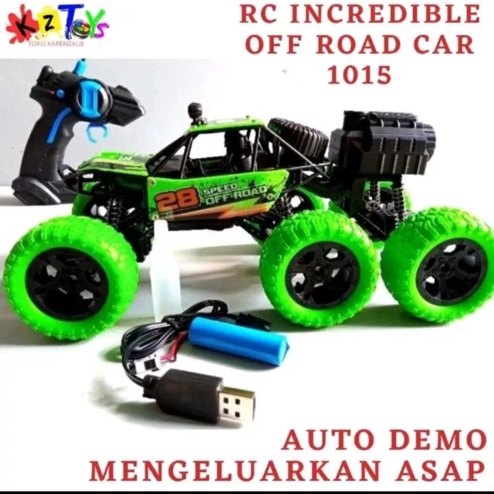 Jual Mobil Remote Control Crawler 6 Roda Bisa Keluar Asap Baterai Cas ...