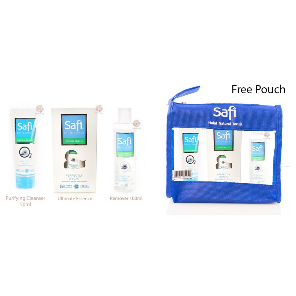 Jual SAFI PAKET WHITE EXPERT VALUE PACK TRAVEL KIT ISI 3 ( FREE POUCH ...
