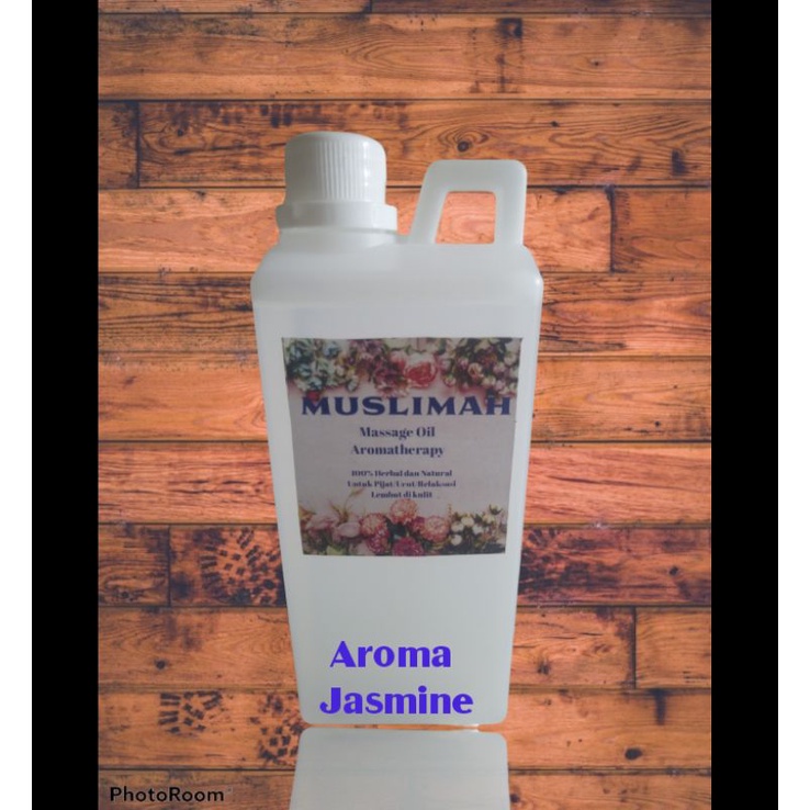 Jual MUSLIMAH "Massage Oil" Zaitun/Minyak Pijat/Urut Aromatic JASMINE Kemasan 1 Liter | Shopee ...